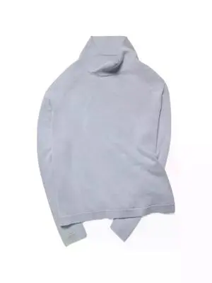 STOFFA Mock-neck Knitted Sweater - Blue