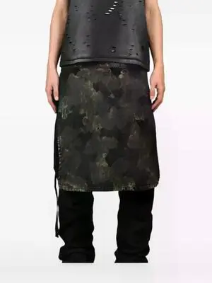 FILTH Bleached-effect Wrap Skirt