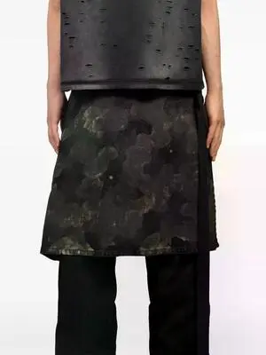 FILTH Bleached-effect Wrap Skirt