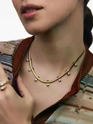 Nikos Koulis Feeling Diamond And Enamel Necklace