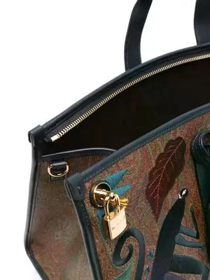 Etro Paisley Embroidered Tote Bag