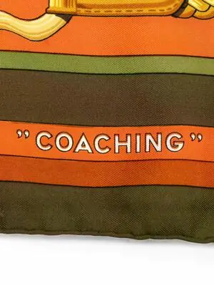 Hermès 20th Century Coaching Silk Scarf 90 Scarves - Brown