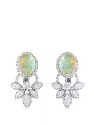 Yeprem Opal And Diamond Earrings - Silver