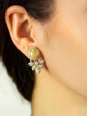 Yeprem Opal And Diamond Earrings