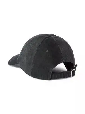 Off-White Appliqué Distressed Cap - Black