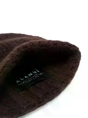 Alanui Ribbed-knit Cashmere Beanie Hat - Brown