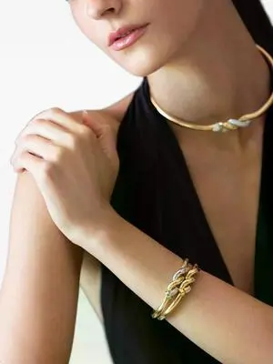 David Webb Twisted Nail Cuff Bracelet - Gold