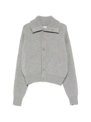 Extreme Cashmere Spread-collar Cardigan - Grey