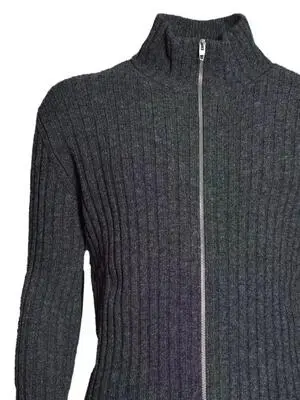 JIL SANDER Ribbed-knit Zip-up Sweater