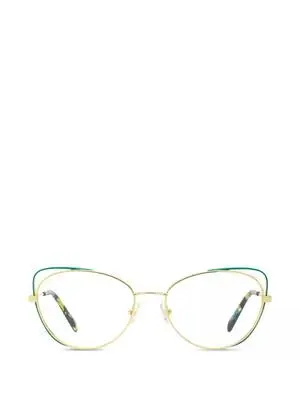 Emilio Pucci Floating Rim Oval Eyeglasses - Gold