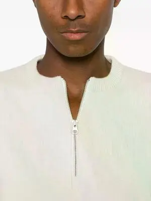 Extreme Cashmere Half-zip Drop-shoulder Sweater - Neutrals