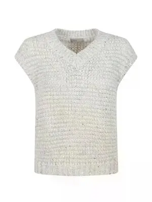 Herno Sequin-embellished V-neck Sweater