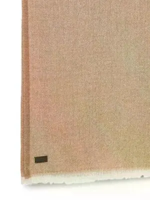 Canali Herringbone Frayed-edge Scarf