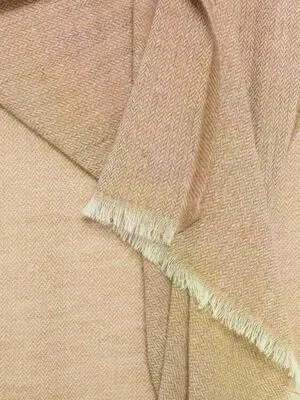 Canali Herringbone Frayed-edge Scarf