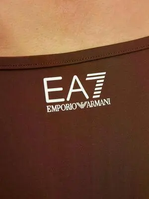 EA7 Triangle Logo-print Bikini - Brown