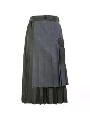 Sacai Pleated Panelled Skirt