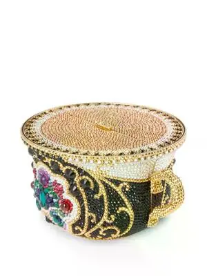 Judith Leiber Teacup Royal Crystal-embellished Clutch Bag - Black