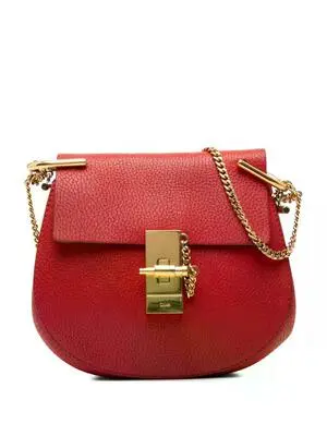 Chloé Drew Small Leather Crossbody Bag - Red