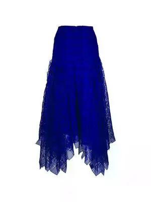 Akris Geometric-pattern Asymmetric Maxi Skirt