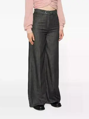 TWINSET Belted Wide-leg Jeans