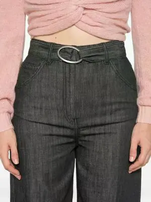 TWINSET Belted Wide-leg Jeans
