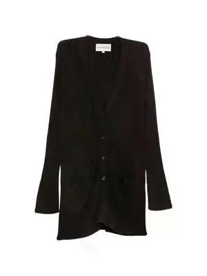 Eric Bompard Ribbed Knit V-neck Cardigan