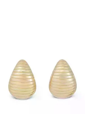 Sidney Garber Large Grooved Anjou Clip-on Earrings - Gold