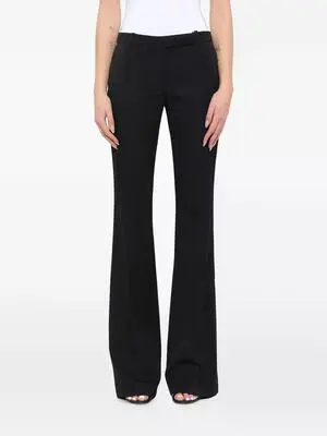 Alexander McQueen Belt-loops Flared Trousers - Black
