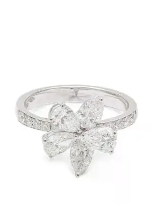 ZYDO Diamond Flower Ring - Silver