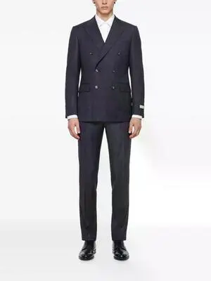 Canali Check-pattern Double-breasted Suit