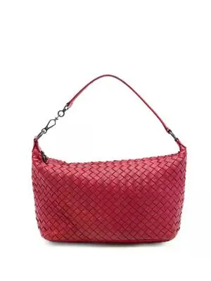 Bottega Veneta 2012-2026 Nappa Intrecciato Shoulder Bag - Red