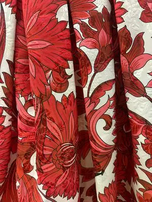 LUNATICA MILANO A-line Midi Skirt In Floral Jacquard