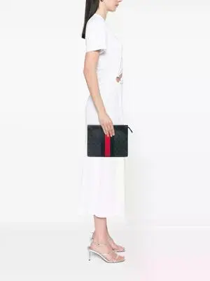 Gucci 2000-2015 Gg Supreme Web Clutch Bag