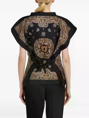 FERRAGAMO Arabesque Print Poncho