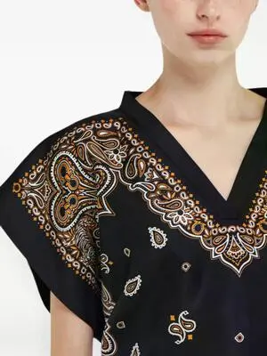 FERRAGAMO Arabesque Print Poncho