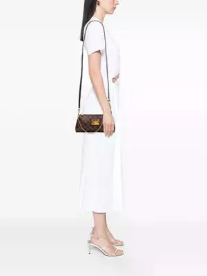 LOUIS VUITTON 2011 Damier Ebene Eva Satchel - Brown