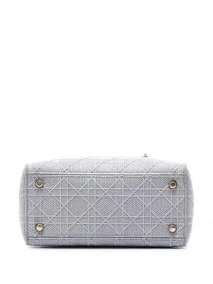 Dior 2020 Medium Canvas Cannage Lady D Lite Satchel