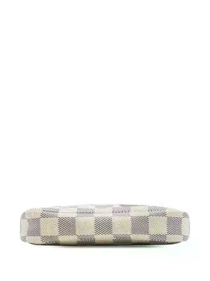 LOUIS VUITTON Damier Azur Illustre Mini Pochette Accessoires Handbag - White