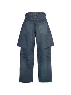 Sacai Layered-detail Belted Jeans