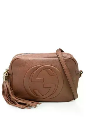 Gucci 2000-2015 Calfskin Soho Disco Crossbody Bag - Brown