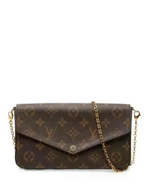 LOUIS VUITTON 2021-2026 Monogram Pochette Felicie Crossbody Bag - Brown