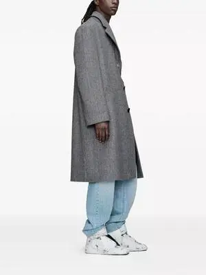MAISON MARGIELA Check Frayed Coat
