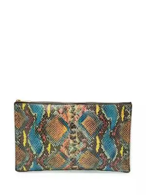 Stella McCartney Faux Python Clutch Bag - Grey