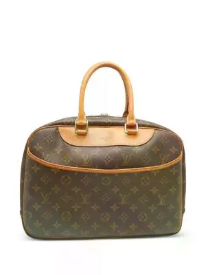 LOUIS VUITTON Monogram Deauville Handbag - Brown