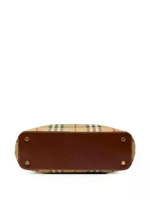 Burberry Mini Haymarket Check Coated Canvas Tote Bag