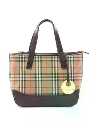 Burberry 2000-2017 Haymarket Check Canvas Handbag - Neutrals