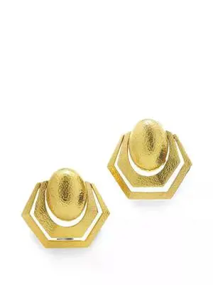 David Webb Swing Hoop Earrings - Gold