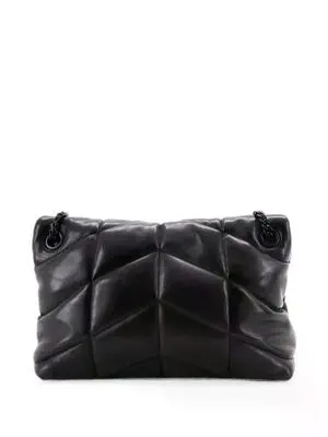 Saint Laurent Loulou Puffer Shoulder Bag Quilted Leather Small Crossbody Bag - Black