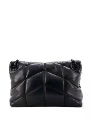 Saint Laurent Loulou Puffer Quilted Leather Small Shoulder Bag - Black