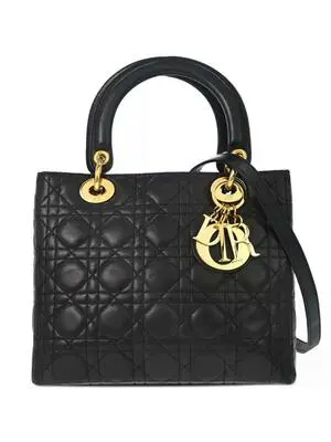Dior Medium Lady Tote Bag - Black